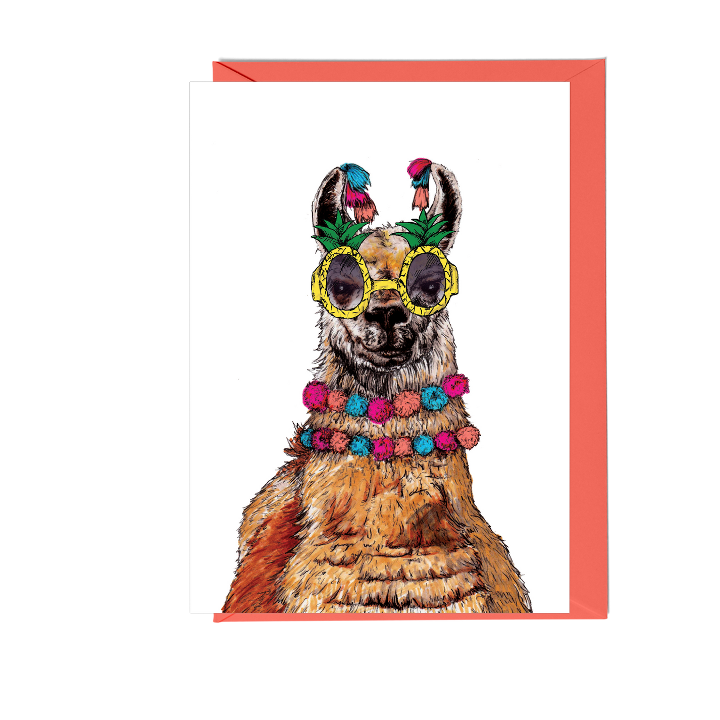 Party Llama Greetings Card